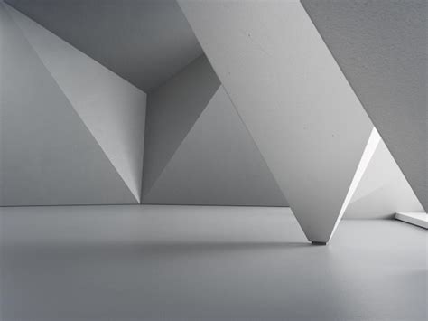 Premium Photo Geometric Shapes Structure On Gray Concrete Floor Abstract Architecture Design