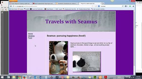 Web Fundamentals Html Project 8 Table Based Layout Youtube