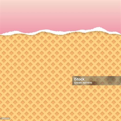 웨이퍼 패턴 배경이 있는 분홍색 찢어진 용지 벡터입니다 가장자리에 대한 스톡 벡터 아트 및 기타 이미지 가장자리 거친