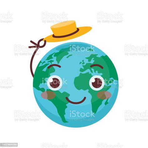 행성 지구와 귀여운 삽화 세트 지구는 모자를 벗고 경례합니다 공부에 대한 스톡 벡터 아트 및 기타 이미지 공부 공휴일 과학 Istock