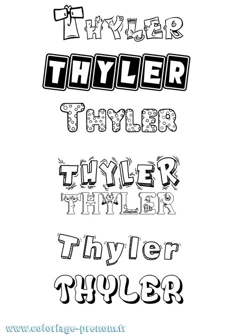 Coloriage Du Prénom Thyler à Imprimer Ou Télécharger Facilement