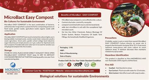 Microbact Easy Compost Microbial Culture At ₹ 180 Kg Microbial Culture In Pune Id 2849551429212
