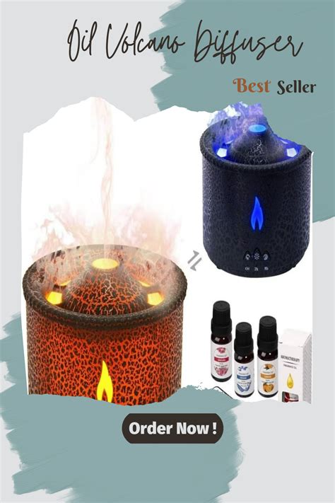 Essential Oil Volcano Diffuser Volcano Humidifier Diffuser With 4 Essential Oils 2 Mist Modes