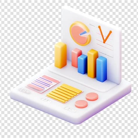 Free Psd Colorful 3d Data Visualization Charts And Graphs Business