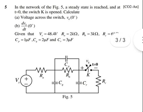 Solved In The Network Of The Fig A Steady State Is Chegg Com
