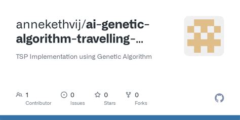 Github Annekethvijai Genetic Algorithm Travelling Salesman Problem