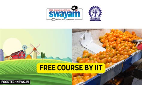 12 Weeks Fruit Processing Course By Iit Kharagpur And Swayam No Fees