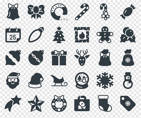글리프 크리스마스 아이콘 Png Pngegg