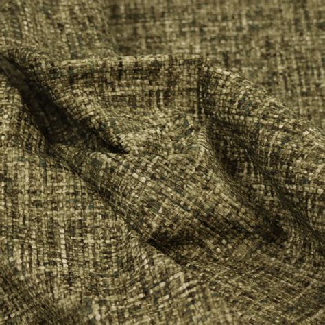 Parson Soft Velour Printed Weave Effect Upholstery Fabric Moss Green C