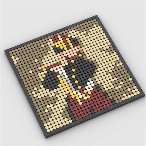 Lego Moc Mosaic 005 Young Flautist The Fifer By Uminuo Rebrickable Build With Lego