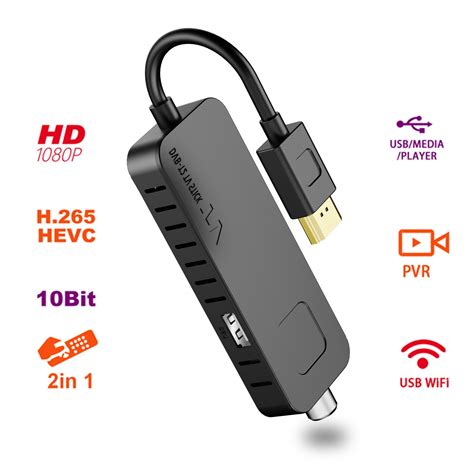 Digital Terrestrial Decoder Dvb T2 Full Hd Mini Stick 10bit 1080p H265 Hevc Ac3 Ac4 Set Top Box