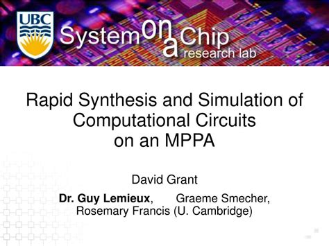 ppt rapid synthesis and simulation of computational circuits on an