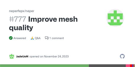 Improve Mesh Quality · Neperfepx Neper · Discussion 777 · Github