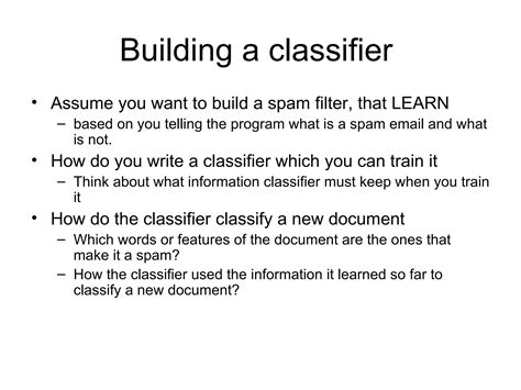 Building A Classifier Ppt Building A Classifier Ppt