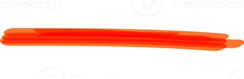 Hand Drawn Orange Highlight Marker Stripes On Transparent Background