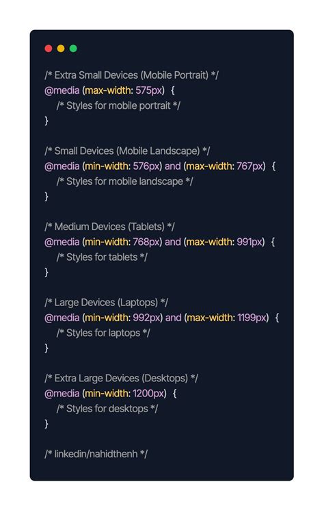 Css Webdevelopment Responsivedesign Mediaqueries Frontend
