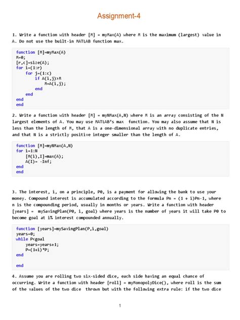 Assignment 4 Pdf Interest Function Mathematics