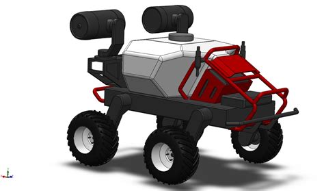 Vehicle Sprayer Autonomous Unmanned Robot Tractor Ground Field Model Turbosquid 2327089