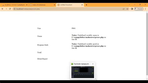 Membuat Program Sederhana Dengan Php Sampai Report Tanpa Database Youtube