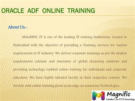 Ppt Oracle Adf Online Training Classes Powerpoint Presentation Free
