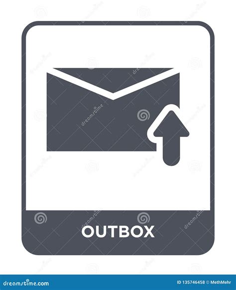 Outbox Icon In Trendy Design Style Outbox Icon Isolated On White Background Stock Vector