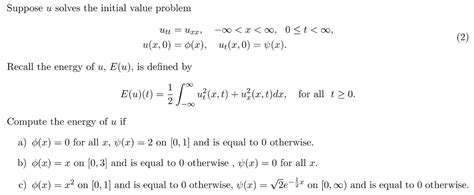 Solved Suppose U Solves The Initial Value Problem Az0