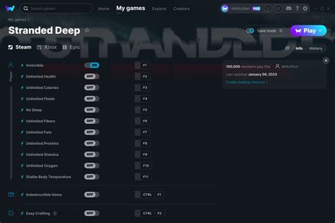 Stranded Deep Cheats And Trainer For Xbox Trainers Wemod Community