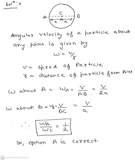 A Particle P Is Moving In A Circle Of Radius R With A Uniform Speed U C Is The Center Of The