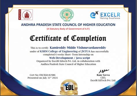 Vishnu Vardhan Reddy On Linkedin Webdevelopment Javascript Internship Frontenddevelopment