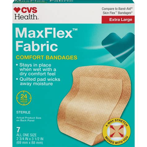 Cvs Health Maxflex Fabric Comfort Bandages Extra Large