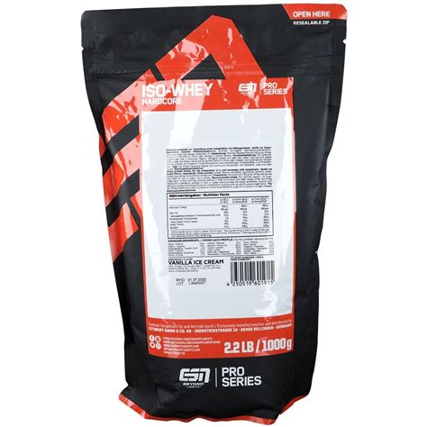 Esn Iso Whey Hardcore Vanilla Ice Cream 1000 G Shop Apotheke