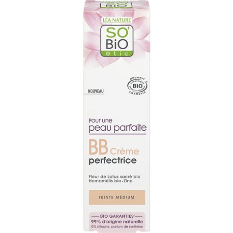 Bb Crème Perfectrice Teinte Medium Bio Sobio Etic Le Tube De 40 Ml à