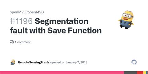 Segmentation Fault With Save Function · Issue 1196 · Openmvgopenmvg