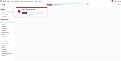 How To Hide Specific Menus For Individual Users In Odoo 18