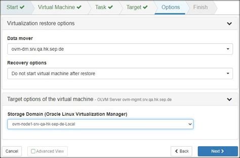 5 1 0 olvm restore sepsesam