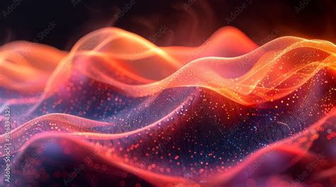 Big Data Visualization Multicolored Lines And Waves Are Used To Convey Information Big Data