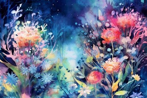 Premium Photo A Background Of Flowers And Diffuse Colors That Are