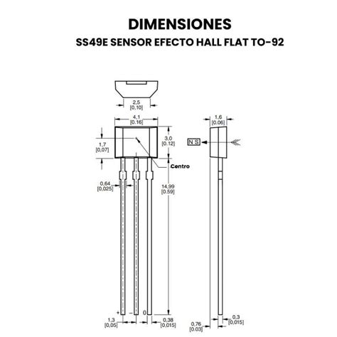 Ss49e Sensor Efecto Hall Flat To 92 Unit Electronics