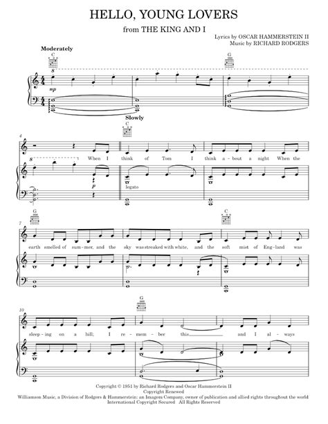 Play Official Version Of Hello Young Lovers Sheet Music By Rodgers
