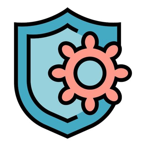 Premium Vector Virus Medical Insurance Icon Outline Vector Health Life Care Shield Color Flat