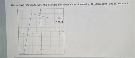 Solved Use Interval Notation To Write The Intervals Over
