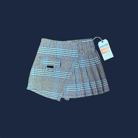 Plaid Pleated Schoolgirl Mini Skort Size Xs Depop
