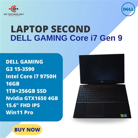 Jual DELL GAMING G3 15 3590 I7 9750H 16GB 1TB 256SSD GTX1650 4GB 15 6 W11 Shopee Indonesia