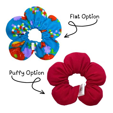 Flower Power Scrunchie Pdf Sewing Pattern Easy Diy Sewing Project