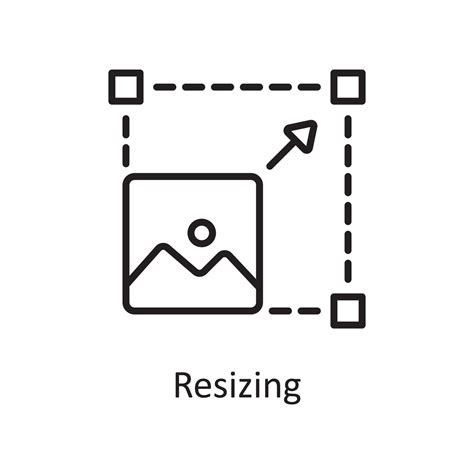 Resizing Vector Outline Icon Design Illustration Design And