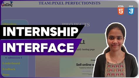 Internship Interface Website Using Html And Css Full Stack Web