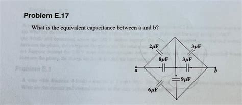 Solved What Is The Equivalent Capacitance Between A And B Chegg Com