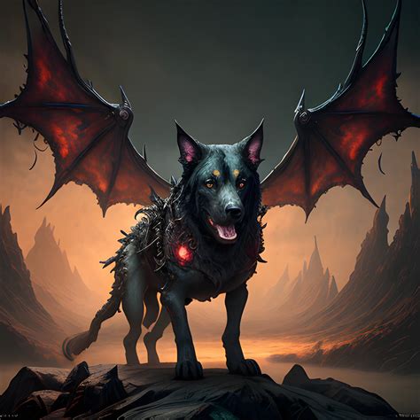 Hellhound Hound High Fantasy 8k High Resolution High Quality