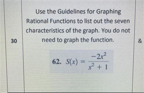 solved use the guidelines for graphing rational functions to