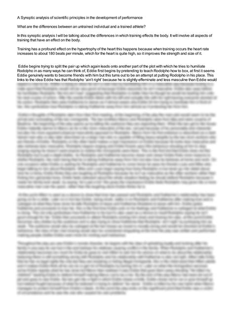 Solution A Synoptic Analysis Of Scientific Principles In The
